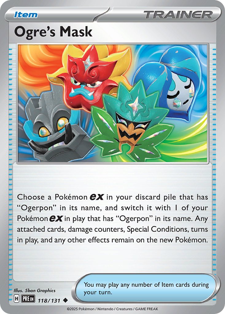 118/131 - Ogre's Mask - Prismatic Evolutions (Poké Ball Holo ...