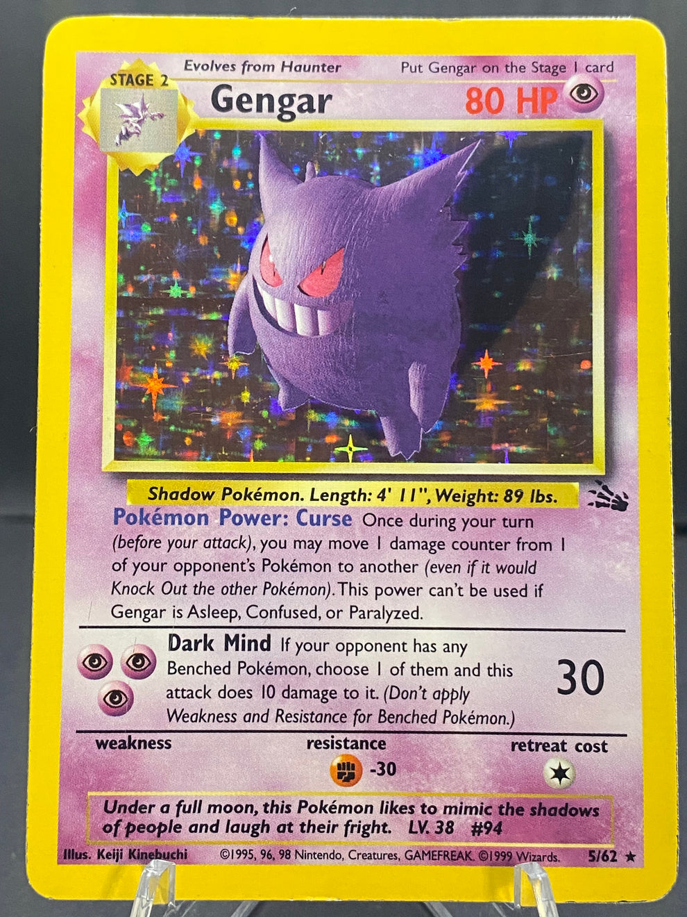 005/62 - Gengar - Fossil (Normal Holo) – Sparkwood Collectables