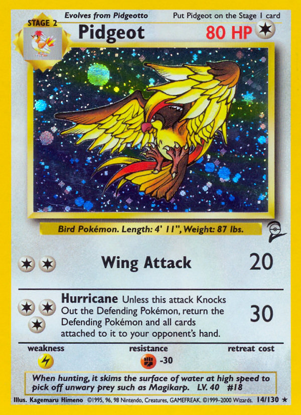 014/130 - Pidgeot - Base Set 2 (Normal Holo) – Sparkwood Collectables